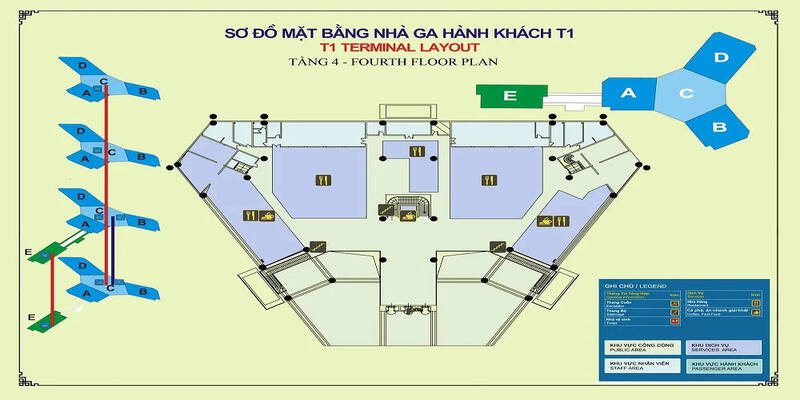 Nhà ga T1 sân bay Nội Bài: Sơ đồ chi tiết và cách di chuyển